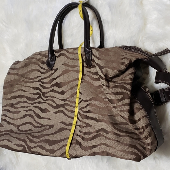 Bags | Stylish Brown Zebra Print Carryontravel Bag 22x14 | Poshmark
